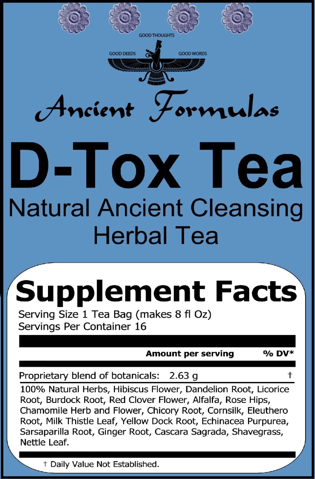 D-Tox Tea | Cleansing Herbal Tea | herbal supplements | natural products | Ancient Formulas, Inc.